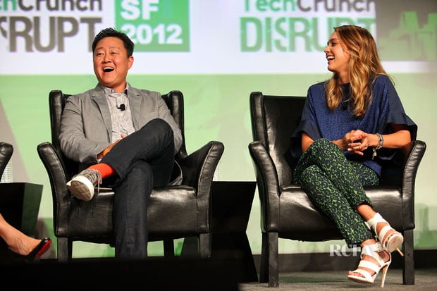 Jessica Alba In Preen - TechCrunch Disrupt SF 2012 - Red Carpet Fashion ...