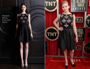 Morgan Saylor In Naeem Khan - 2013 SAG Awards - Red Carpet Fashion Awards