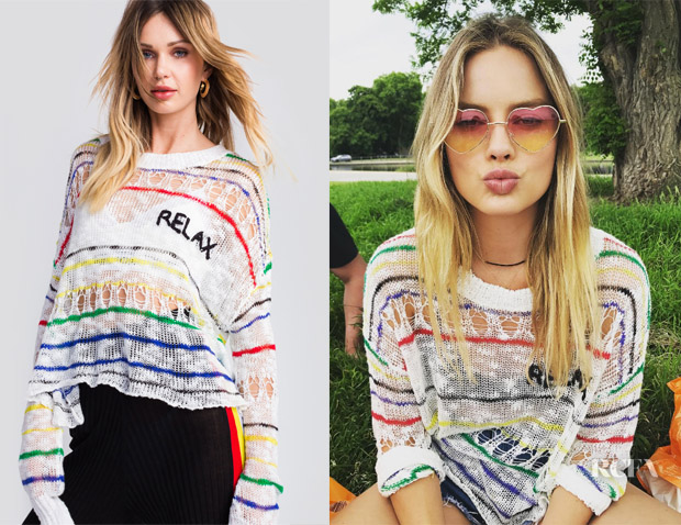 Margot Robbie’s Wildfox Relax Alto Sweater | Red Carpet Fashion Awards ...