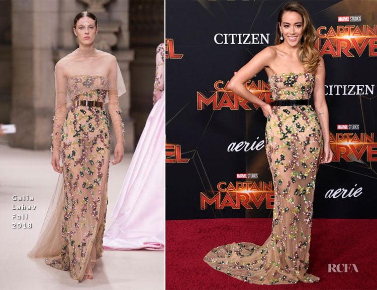 Chloe Bennet In Galia Lahav - ‘Captain Marvel’ LA Premiere - Red Carpet ...