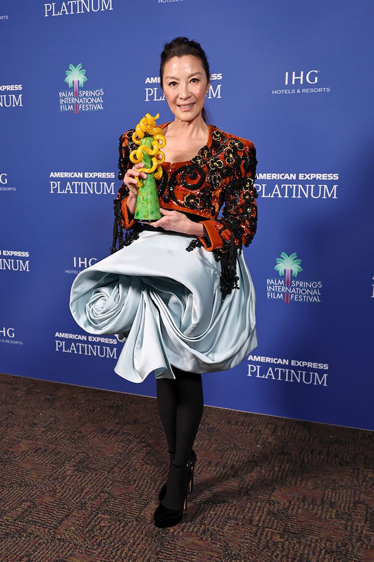 Michelle Yeoh Wore Schiaparelli Haute Couture To The Palm Springs ...