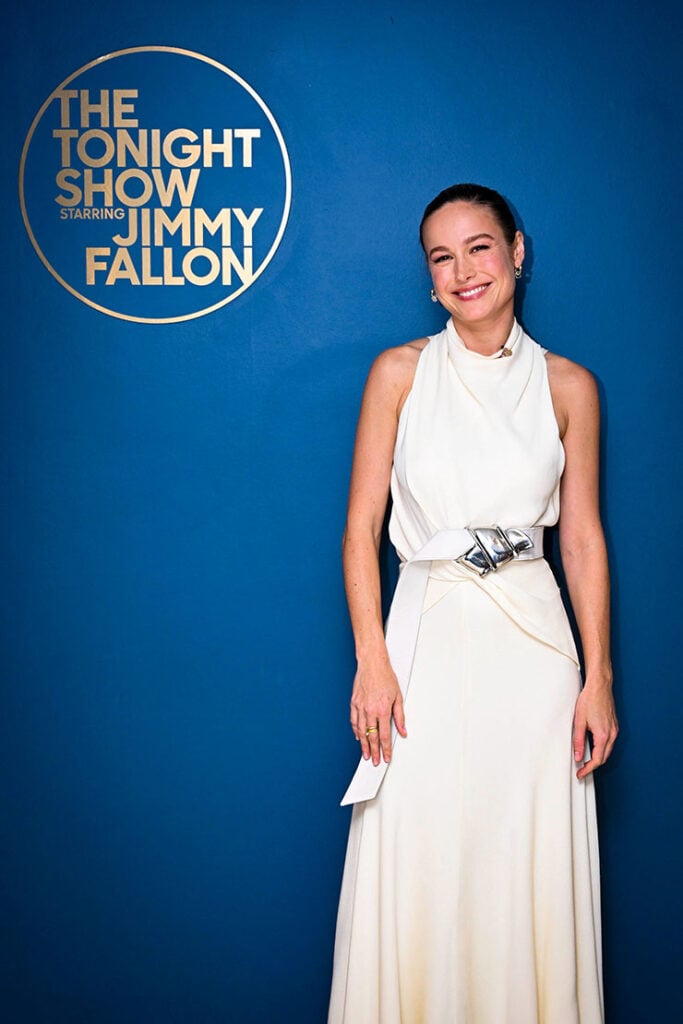 Brie Larson Wore Brandon Maxwell On The Tonight Show Starring Jimmy Fallon