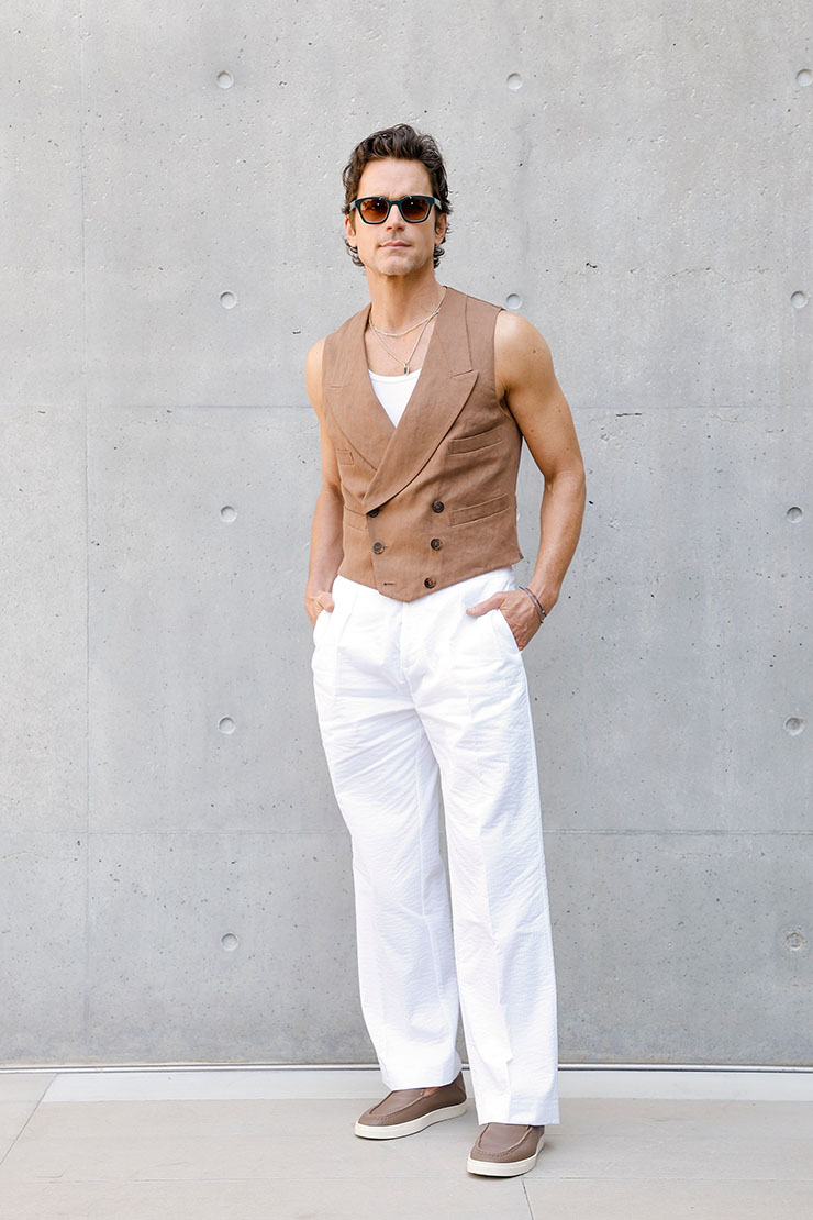 Matt Bomer Wore Paul Smith, Prada, Tod's & Armani For Milan Fashion Week