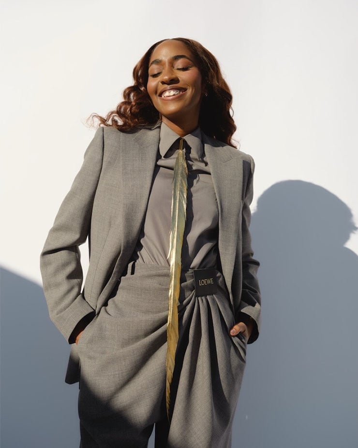 Ayo Edebiri’s tailored experimentation at the 2025 Golden Globes