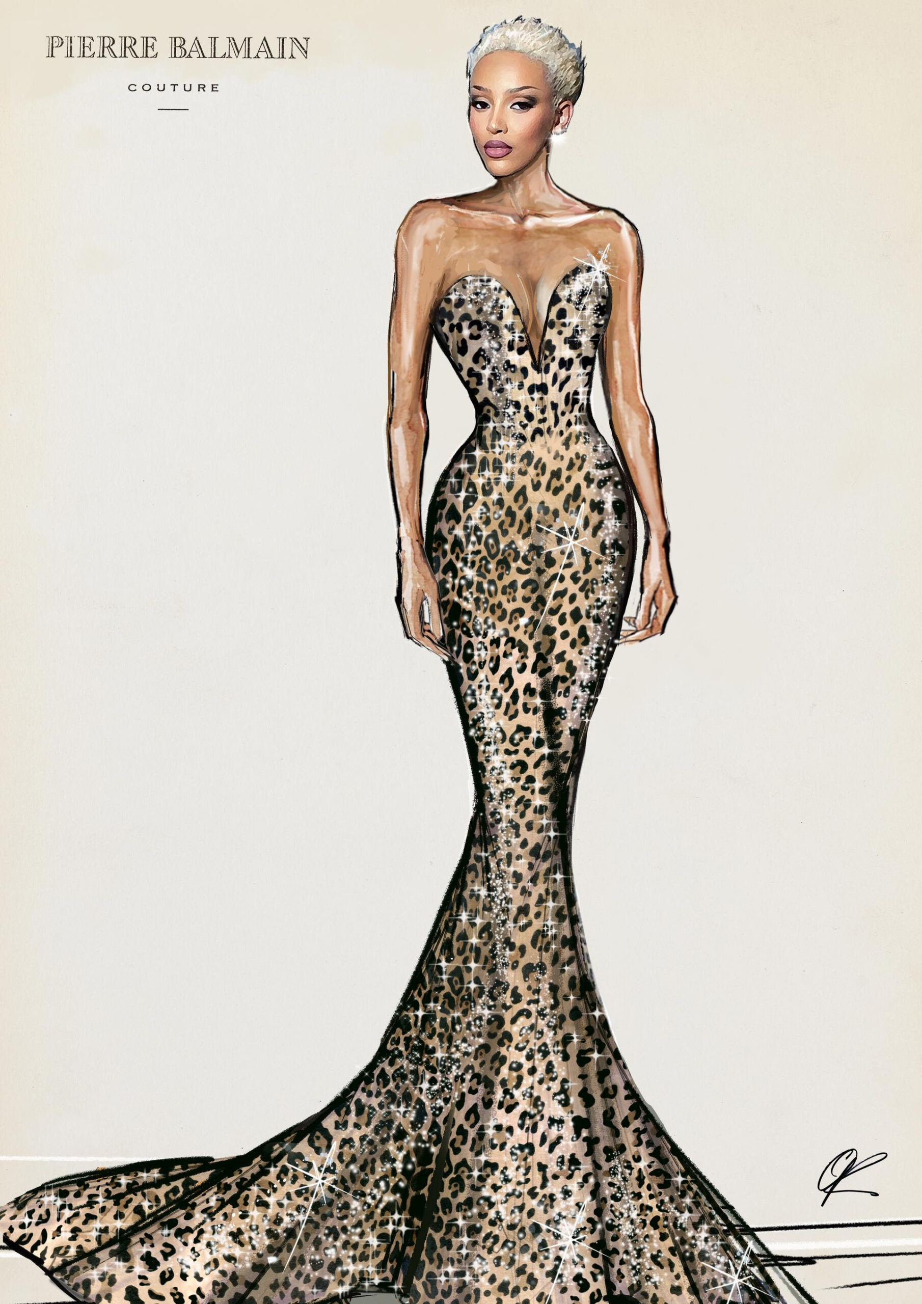 Doja Cat's feline vintage inspiration in Balmain at the Oscars