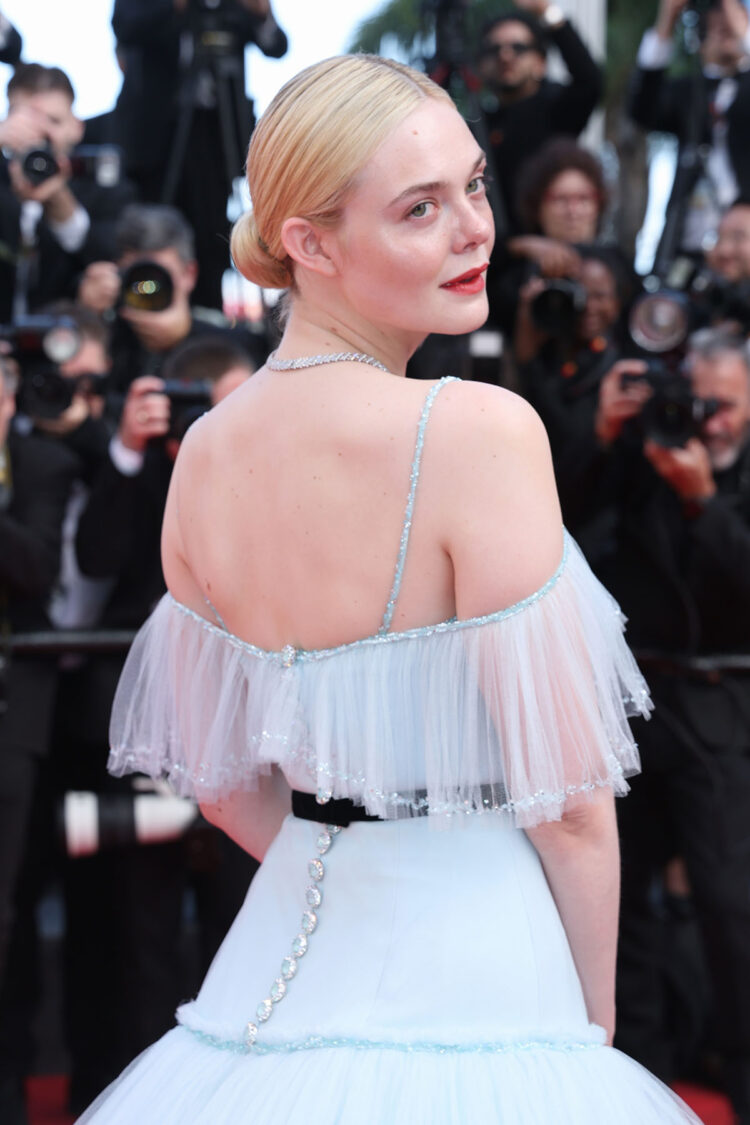 Elle Fanning Closes Cannes 2025 in Blue Chanel Princess Gown