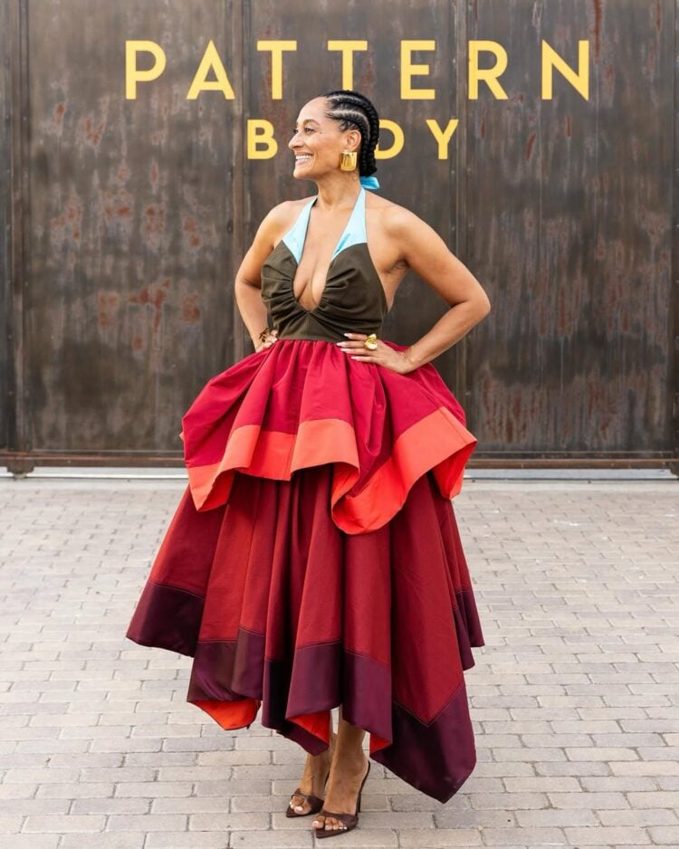 Tracee Ellis Ross Promotes PATTERN Body In CJR Dress