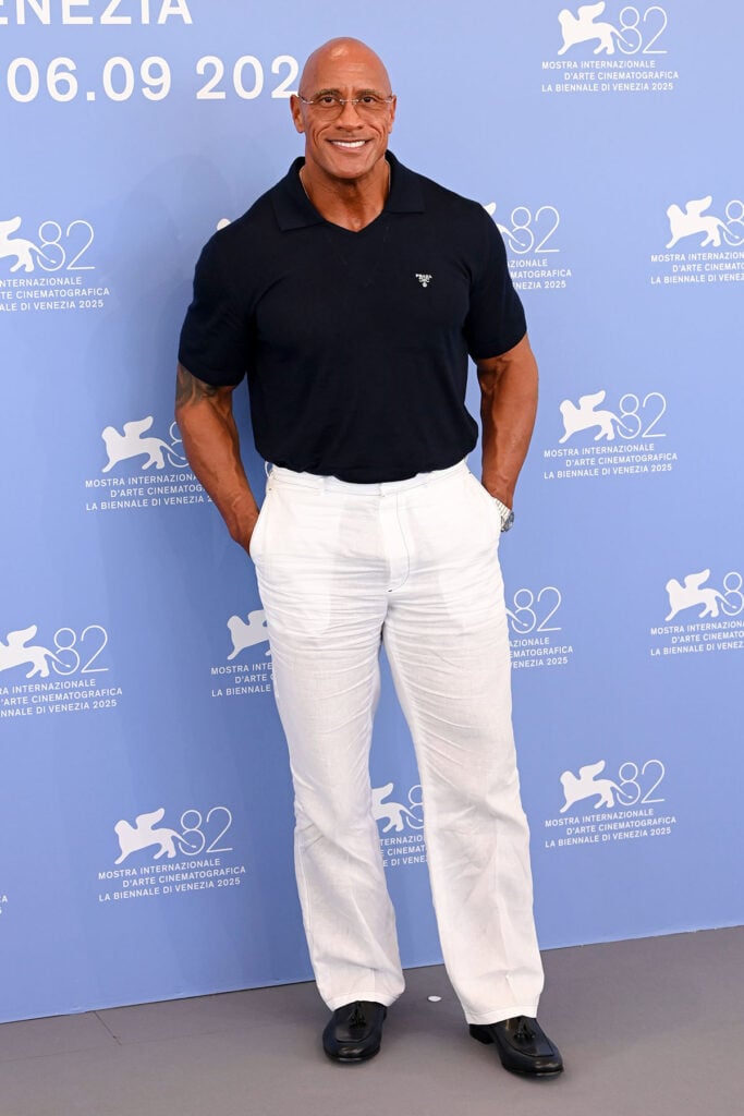 Dwayne Johnson Switches to Prada at Venice Film Festival