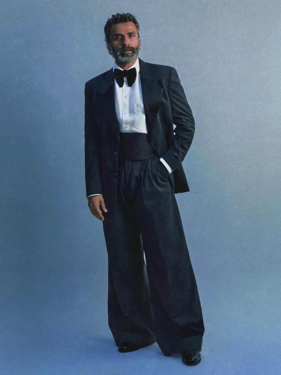 Oscar Isaac Masters Modern Elegance in ERL Artisanal Tuxedo