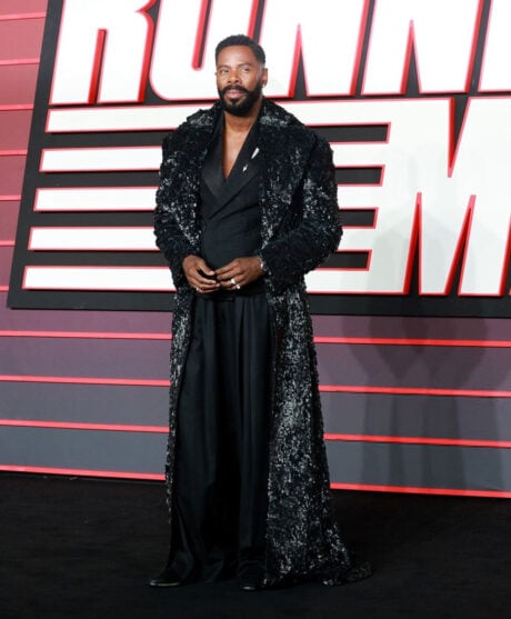 Colman Domingo, Lee Pace & Glen Powell at The Running Man Premiere