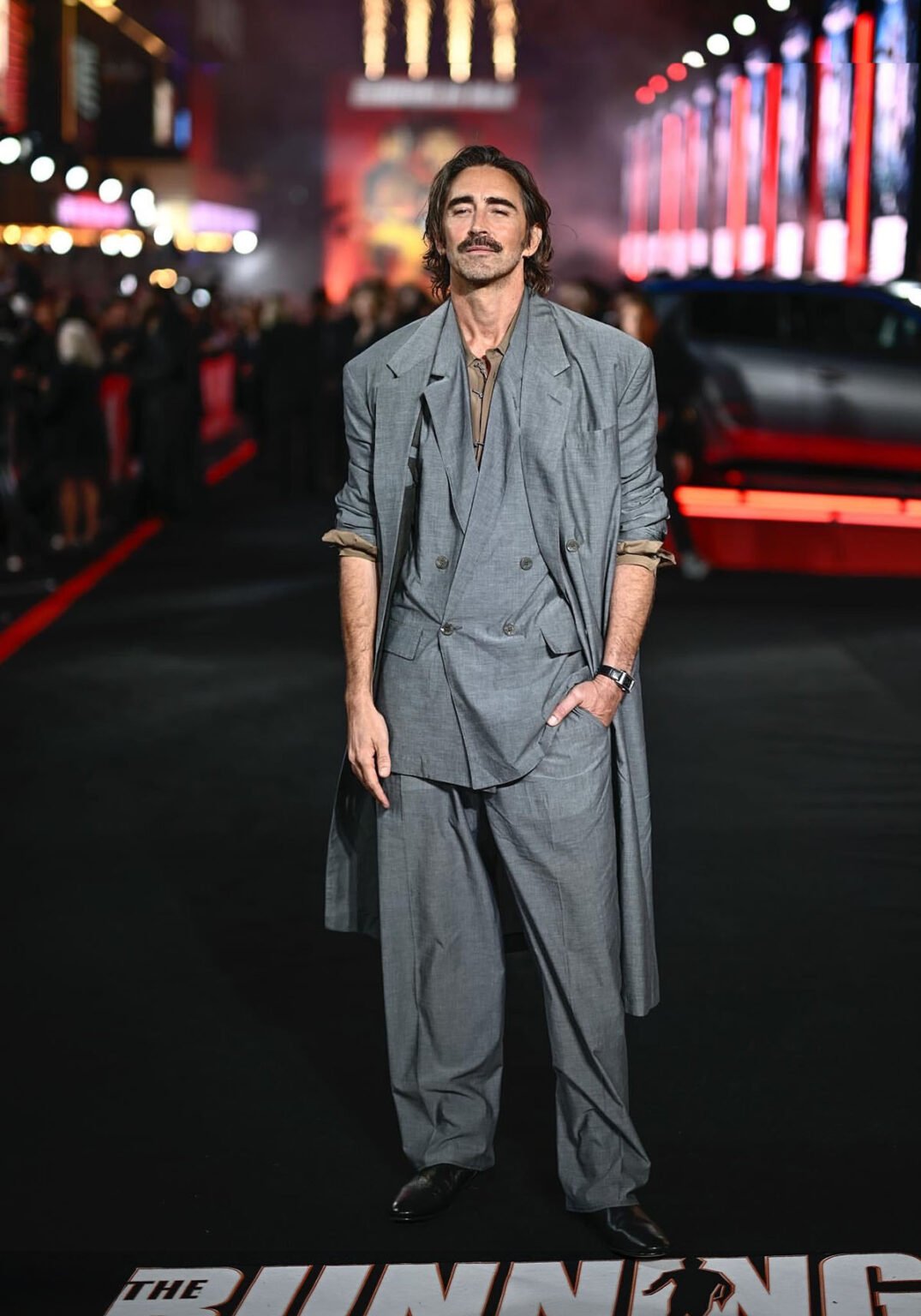 Colman Domingo, Lee Pace & Glen Powell at The Running Man Premiere