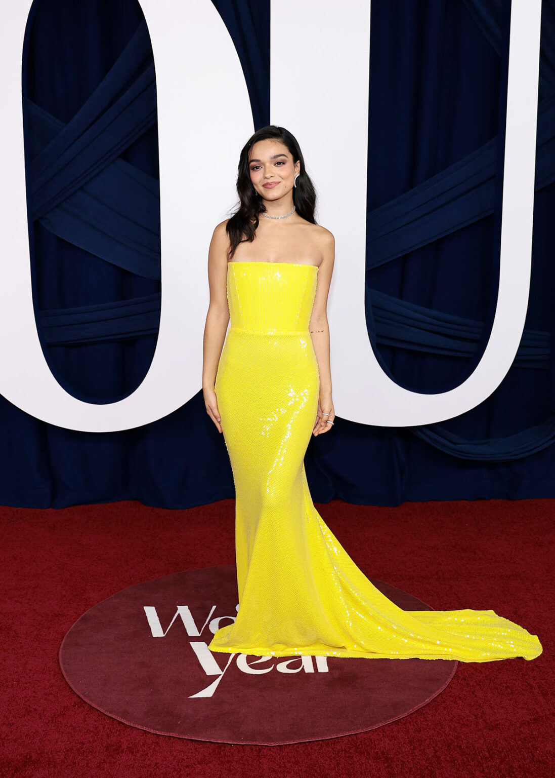Rachel Zegler Wears Yellow Alex Perry at Glamour WOTY