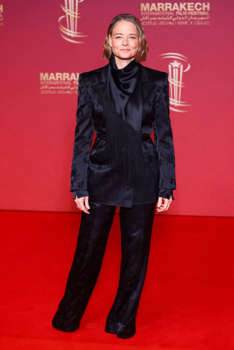 Jodie Foster's Chic Gabriela Hearst Tailoring in Marrakech - Red Carpet ...