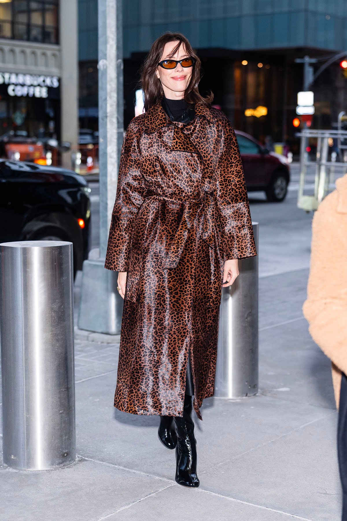 Rebecca Hall Steps Out in Animal Print and Stripes For 'The Beauty ...
