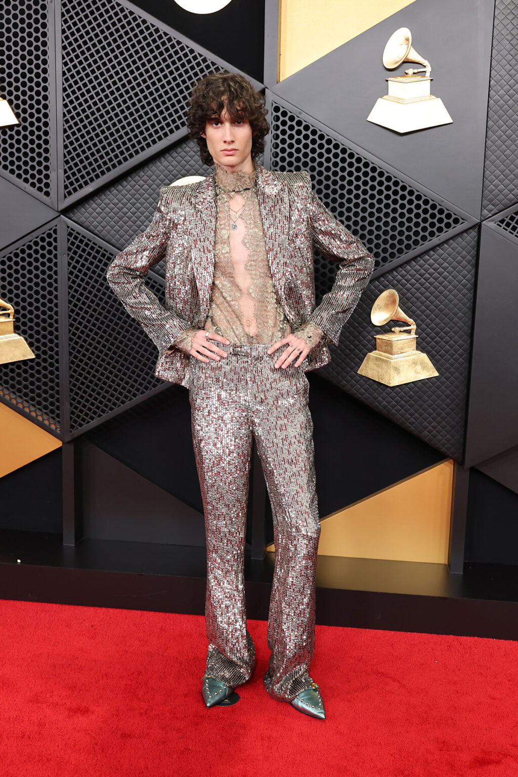 Sombr Wears Custom Valentino at the 2026 Grammys - Red Carpet Fashion ...