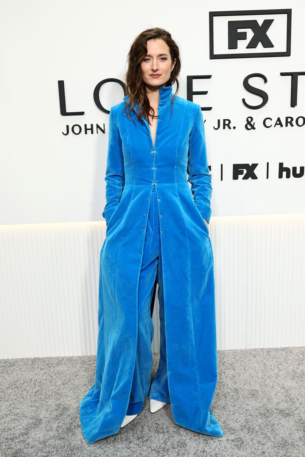 Grace Gummer In Cerulean Blue Colleen Allen For 'Love Story' - Red ...