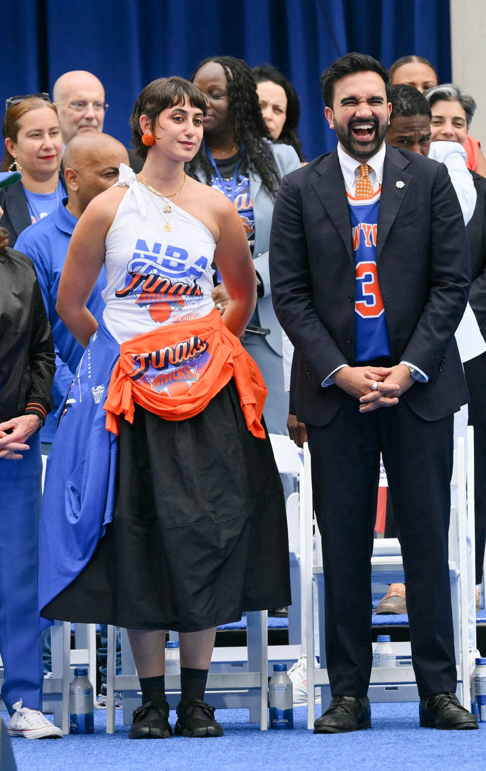 Rama Duwaji Celebrates Knicks NBA Title In Miss Claire Sullivan - Red ...